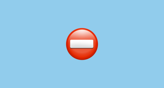 ⛔ No Entry Emoji on Apple iOS 13.1