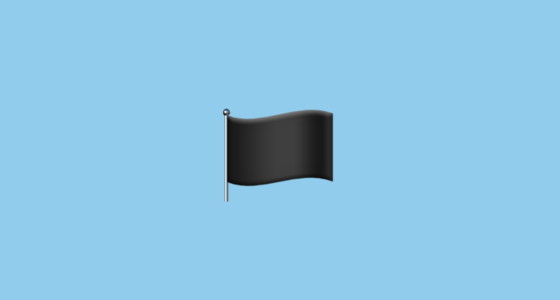 🏴 Black Flag Emoji on Apple iOS 13.1