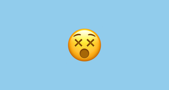 😵 Face with Crossed-Out Eyes Emoji on Apple iOS 13.2