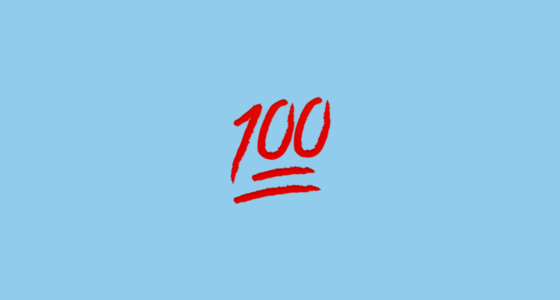💯 Cent Points Emoji on Apple iOS 13.2
