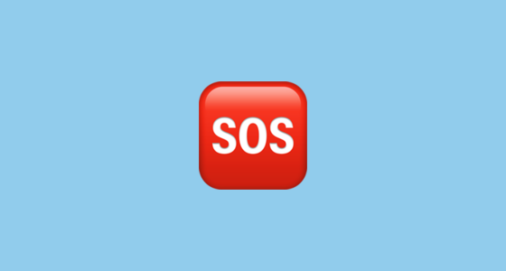 🆘 SOS Button Emoji on Apple iOS 13.2
