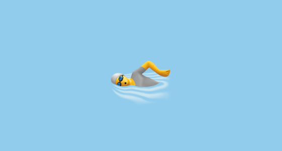🏊 Person Swimming Emoji on Apple iOS 13.2