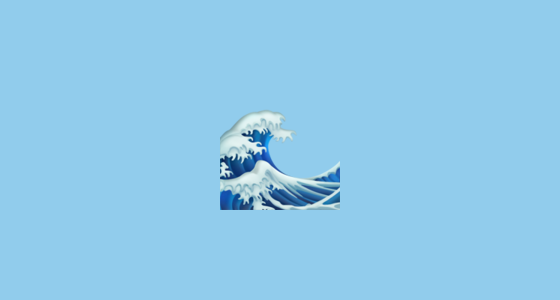 🌊 Water Wave Emoji on Apple iOS 13.2