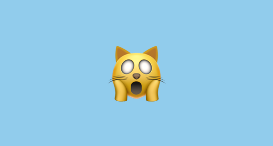🙀 Weary Cat Emoji on Apple iOS 13.2