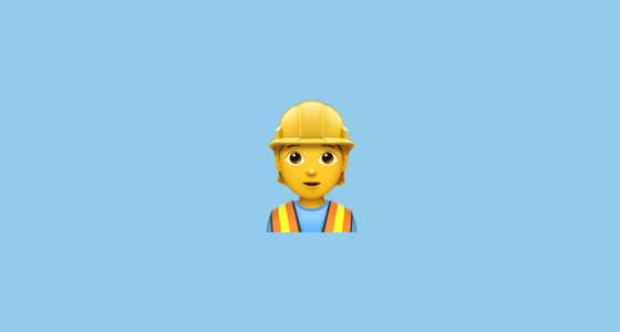 👷 Construction Worker Emoji on Apple iOS 13.3