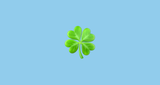 🍀 Four Leaf Clover Emoji on Apple iOS 13.3