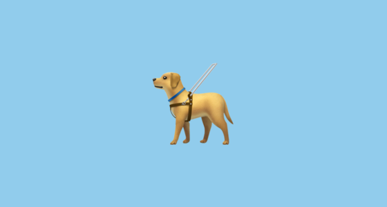 🦮 Guide Dog Emoji on Apple iOS 13.3