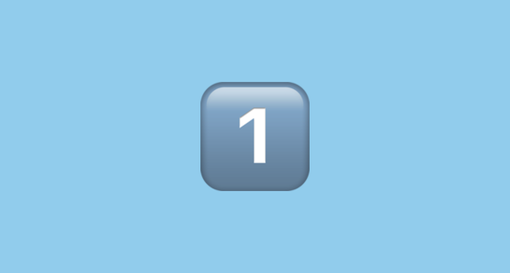 1️⃣ Keycap Digit One Emoji on Apple iOS 13.3