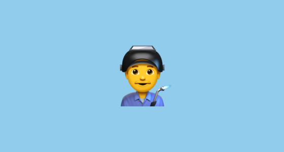 👨‍🏭 Man Factory Worker Emoji on Apple iOS 13.3