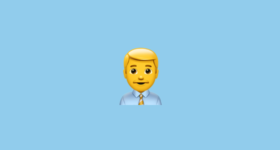 👨‍💼 Funcionário De Escritório Emoji on Apple iOS 13.3