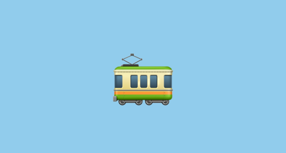 🚃 Railway Car Emoji on Apple iOS 13.3