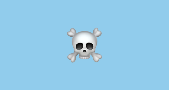 ☠️ Skull and Crossbones Emoji on Apple iOS 13.3