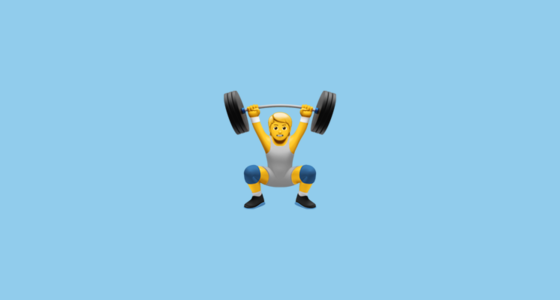 🏋️ Person Lifting Weights Emoji on Apple iOS 13.3