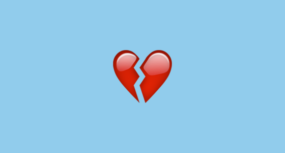 💔 Broken Heart Emoji on Apple iOS 9.0