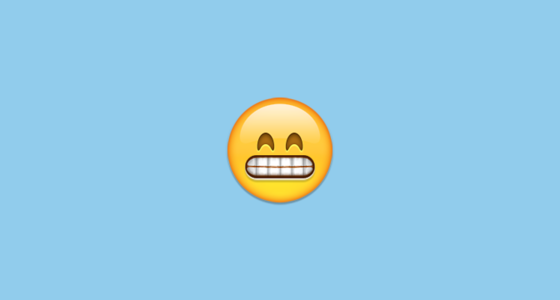 😁 Beaming Face with Smiling Eyes Emoji on Apple iOS 9.0