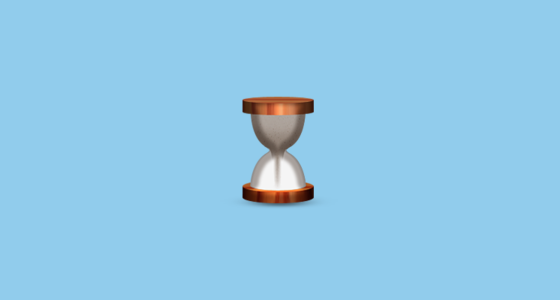 ⏳ Hourglass Not Done Emoji on Apple iOS 9.0