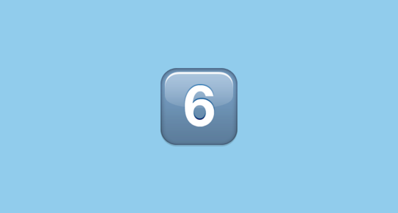 6️⃣ Keycap Digit Six Emoji on Apple iOS 9.0