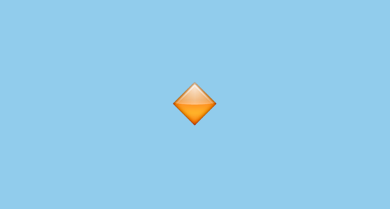 🔸 Small Orange Diamond Emoji on Apple iOS 9.0
