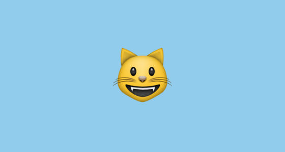 😺 Grinning Cat Emoji on Apple iOS 9.0