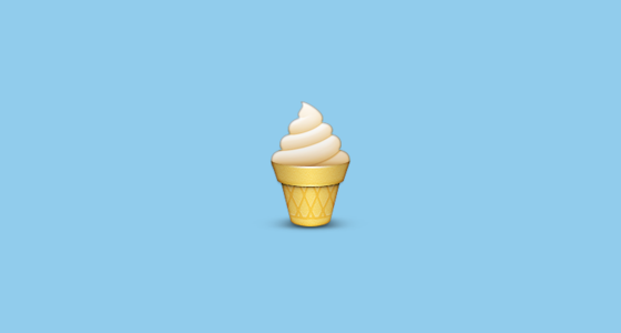 🍦 Soft Ice Cream Emoji on Apple iOS 9.0