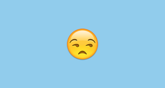 😒 Cara De Desaprobación Emoji on Apple iOS 9.0