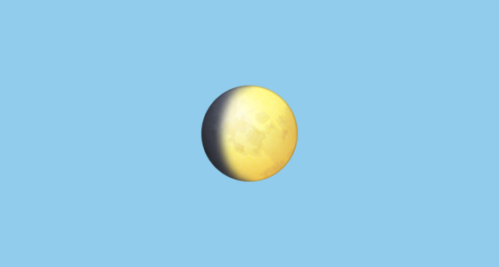 🌔 Waxing Gibbous Moon Emoji on Apple iOS 9.0
