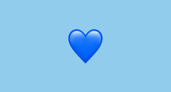 💙 Coração Azul Emoji on Apple iOS 14.2