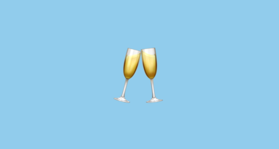 🥂 Clinking Glasses Emoji on Apple iOS 14.2