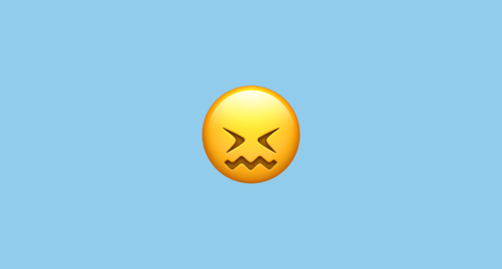 😖 Rosto Perplexo Emoji on Apple iOS 14.2