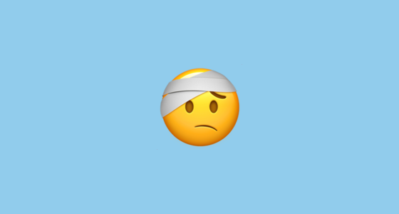 🤕 Face with Head-Bandage Emoji on Apple iOS 14.2