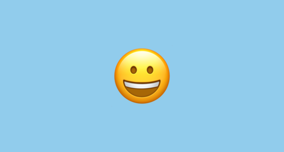 😀 Visage Rieur Emoji on Apple iOS 14.2