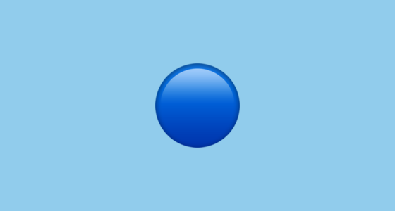 🔵 Blue Circle Emoji on Apple iOS 14.2