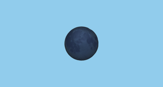 🌑 New Moon Emoji on Apple iOS 14.2