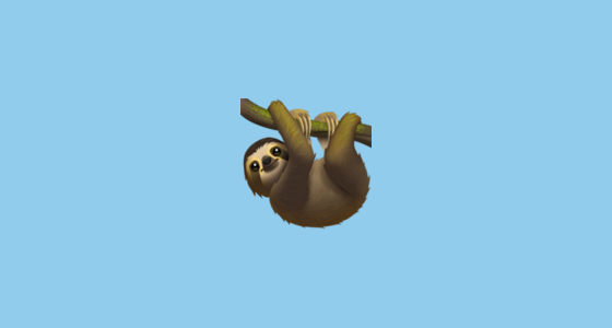 🦥 Sloth Emoji on Apple iOS 14.2