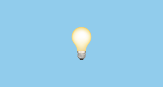 💡 Light Bulb Emoji on Apple iOS 14.5