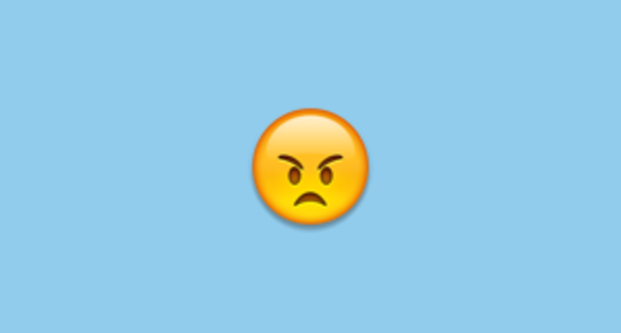 😠 Angry Face Emoji on Apple iOS 5.0