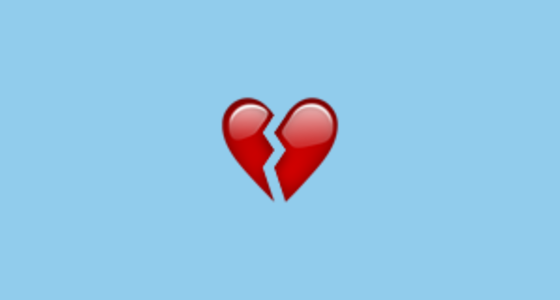 💔 Broken Heart Emoji on Apple iOS 5.0
