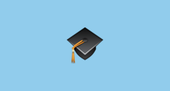 🎓 Graduation Cap Emoji on Apple iOS 5.0