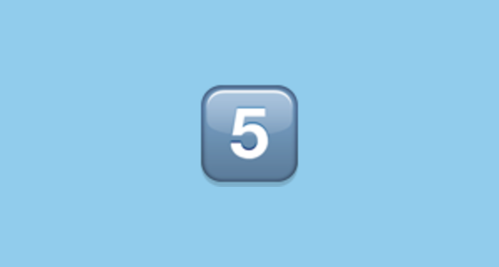 5️⃣ Keycap Digit Five Emoji on Apple iOS 5.0