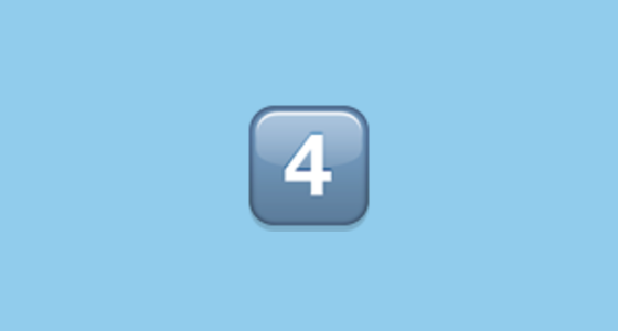 4️⃣ Keycap Digit Four Emoji on Apple iOS 5.0