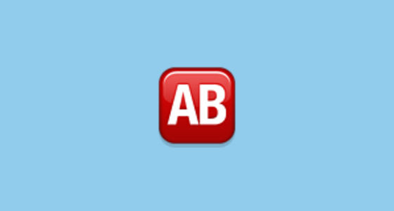 🆎 AB Button (Blood Type) Emoji on Apple iOS 5.0