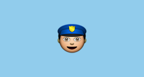 👮 Police Officer Emoji on Apple iOS 5.0