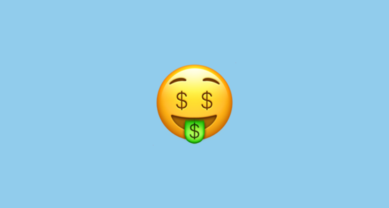 🤑 Money-Mouth Face Emoji on Apple iOS 14.6