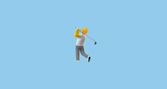 🏌️ Person Golfing Emoji on Apple iOS 14.6