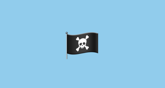 🏴‍☠️ Pirate Flag Emoji on Apple iOS 14.6
