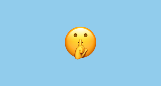 🤫 Shushing Face Emoji on Apple iOS 14.6