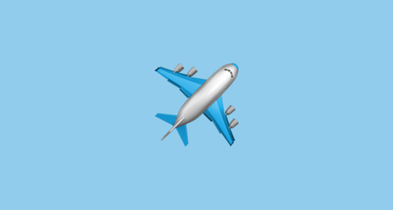 ️ Flygplan Emoji on Apple iOS 15.4