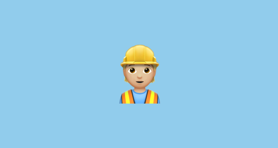 👷🏼 Trabalhador De Construção Civil: Pele Morena Clara Emoji on Apple ...