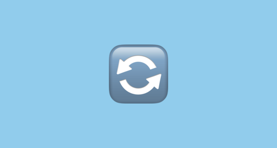 🔄 Counterclockwise Arrows Button Emoji on Apple iOS 15.4