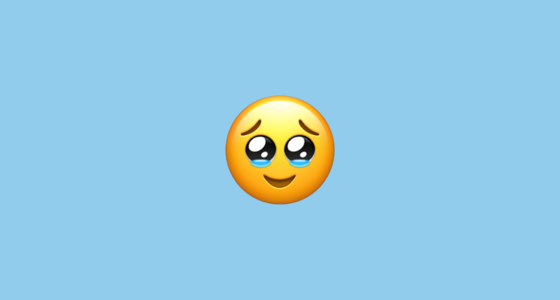 🥹 Face Holding Back Tears Emoji on Apple iOS 15.4
